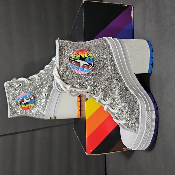 Converse | Shoes | Converse Pride Chuck 7 De Luxe Heel Hi | Poshmark